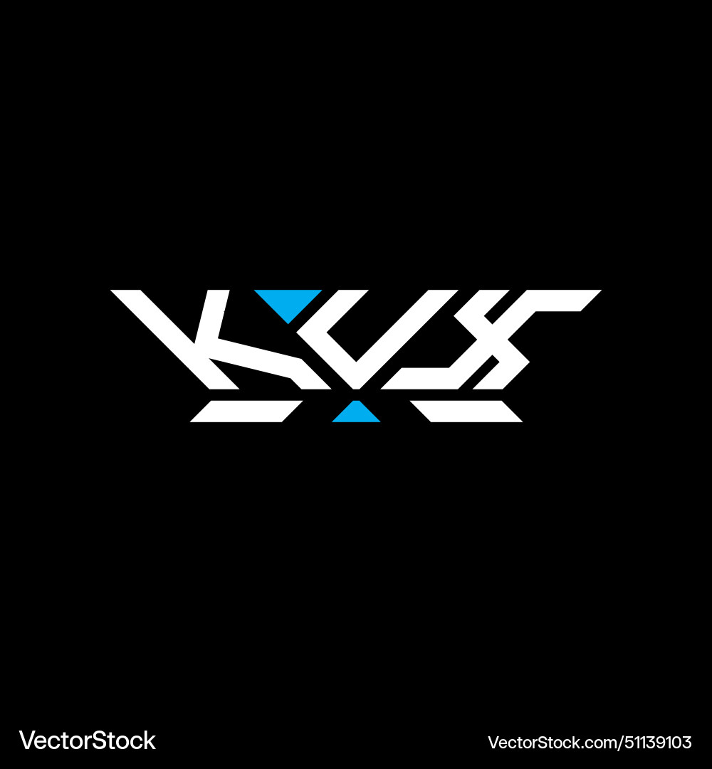 Kux letter logo design kux simple and modern logo Vector Image