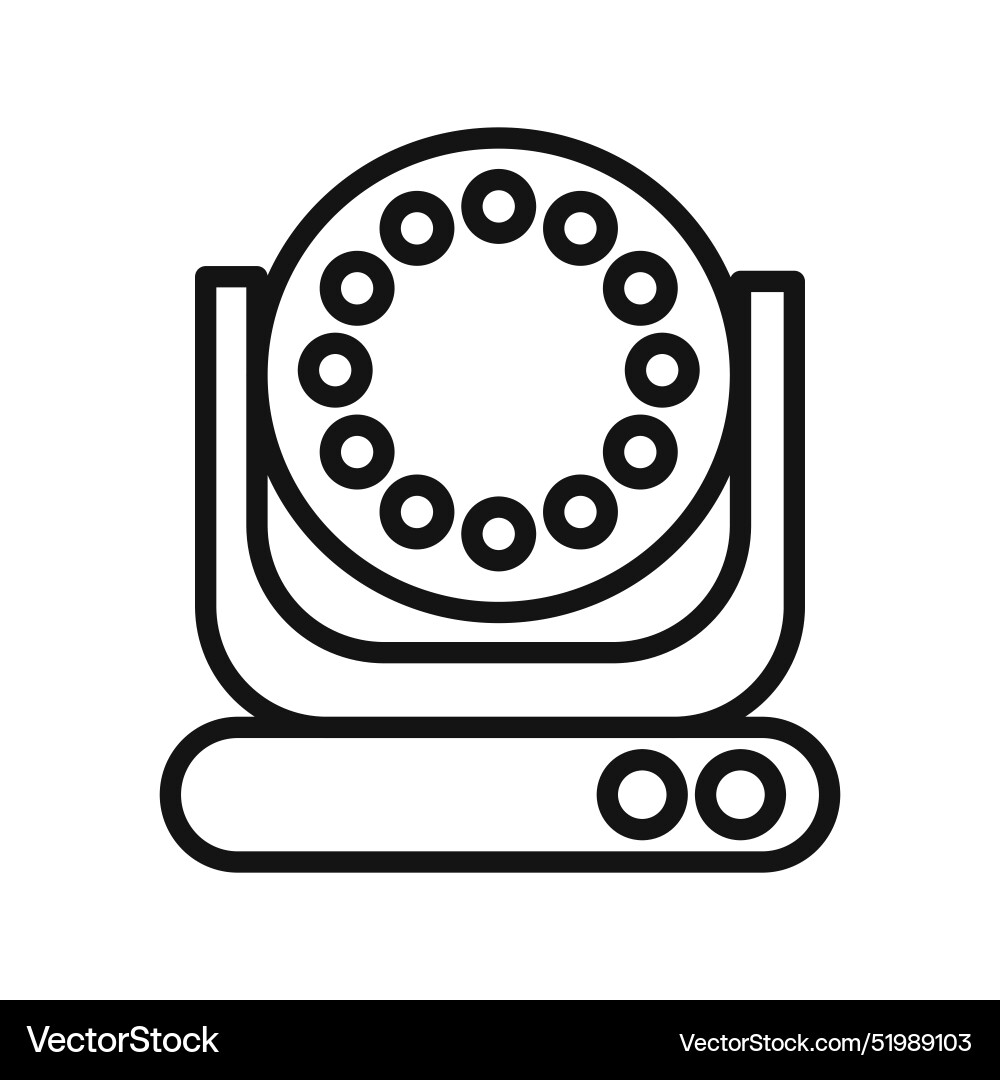 Laser lamp icon mark in filled style Royalty Free Vector