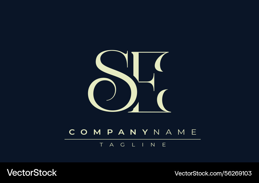 Se abstract logo Royalty Free Vector Image - VectorStock