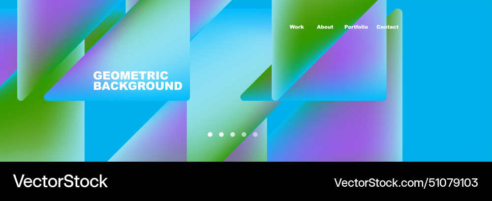 Vibrant geometric background with gradient Vector Image