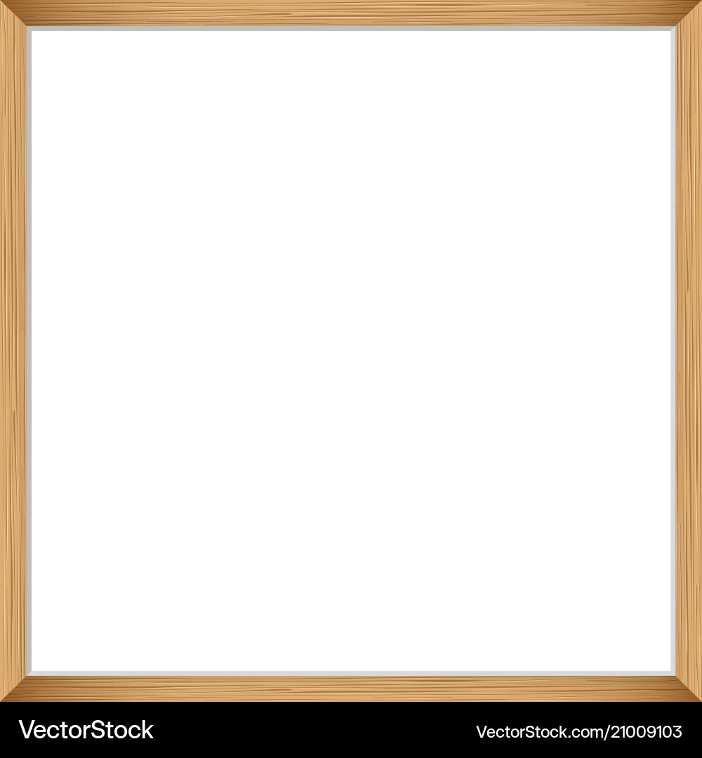 Wooden Frame Template Royalty Free Vector Image