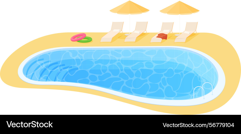 An outdoor water pool with clear Royalty Free Vector Image