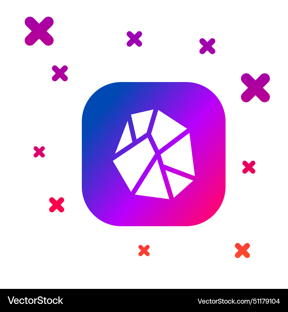 Color salt stone icon isolated on white Royalty Free Vector