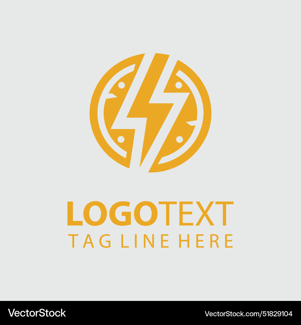 Electric bolt logo Royalty Free Vector Image - VectorStock