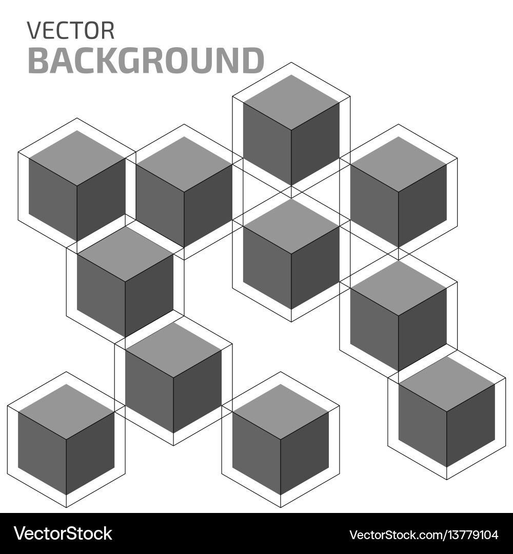 Geometric Cube Background Royalty Free Vector Image