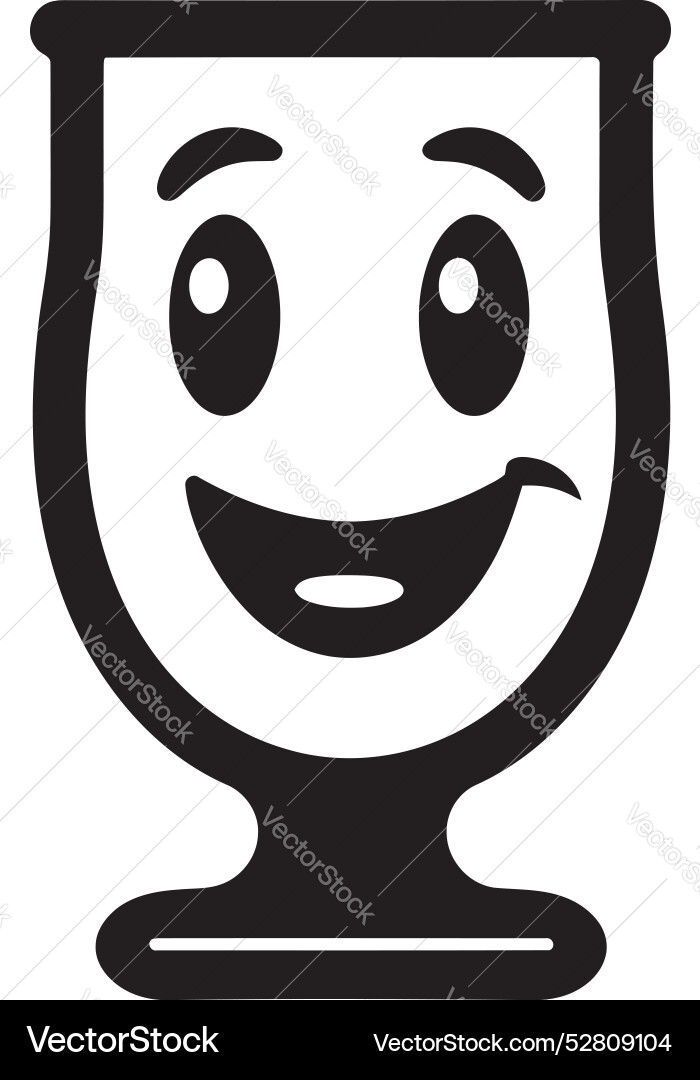 Happiness brewed iconic beer mug logo taste Vector Image