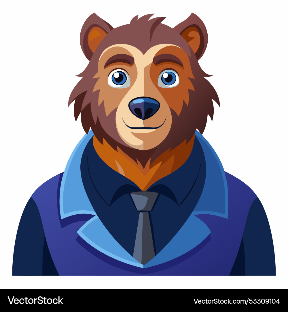 Print bear clipart Royalty Free Vector Image - VectorStock