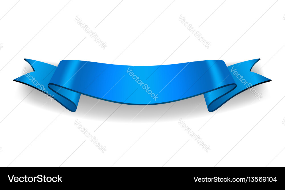 Ribbon banner satin blank Royalty Free Vector Image