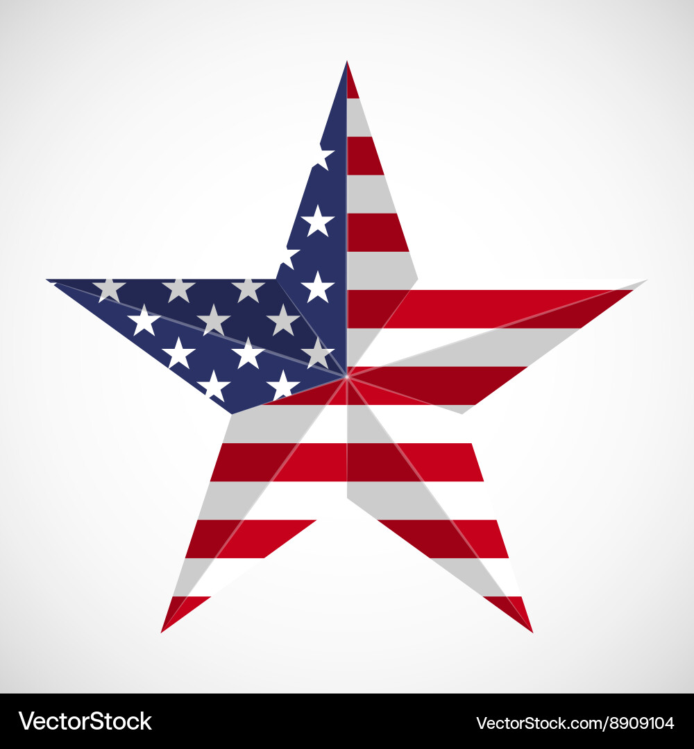 Star in national flag usa Royalty Free Vector Image