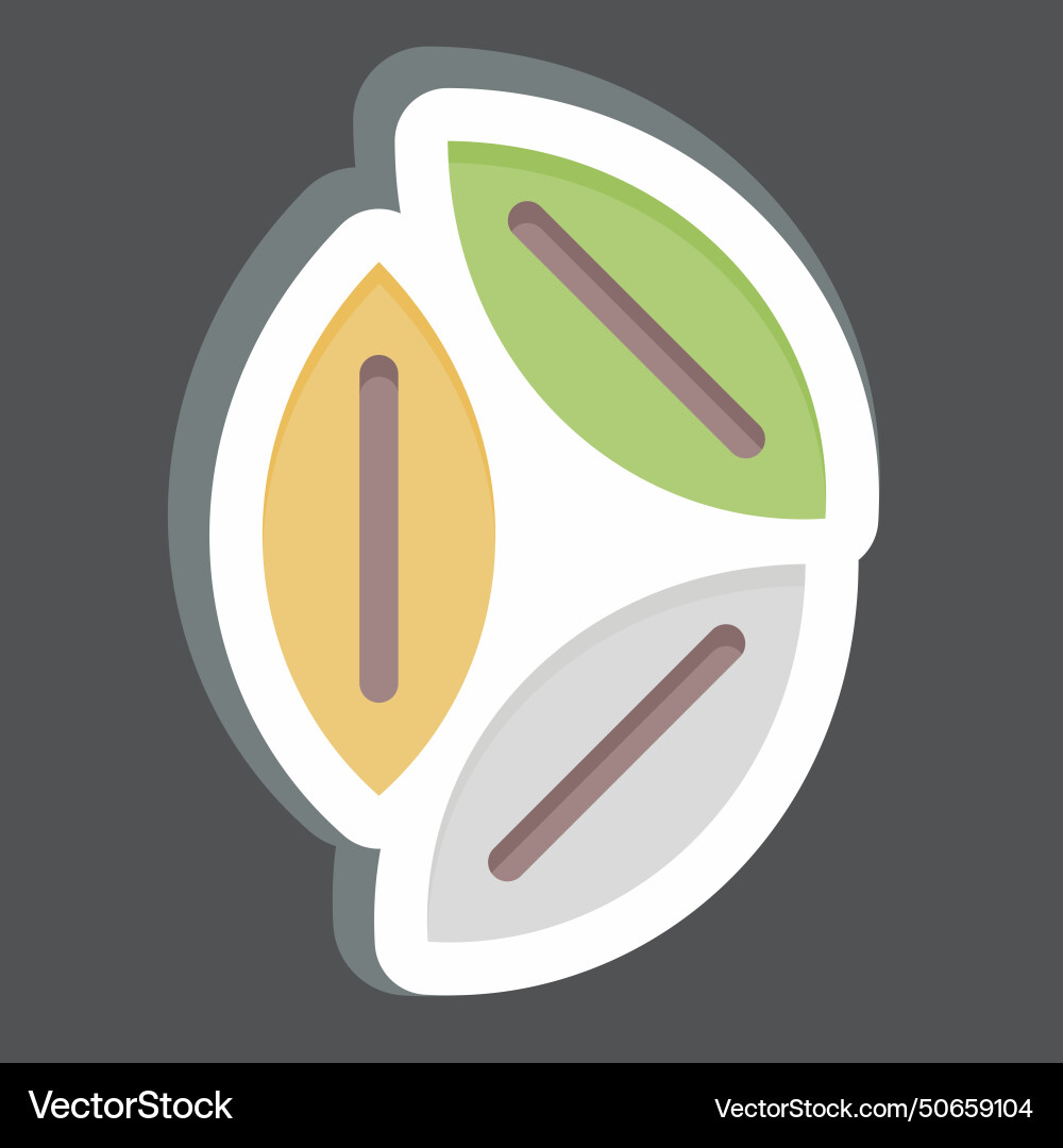 Sticker cumin related to spice symbol simple Vector Image