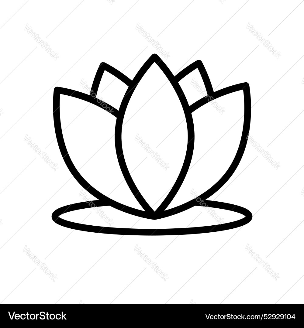 Water lily icon Royalty Free Vector Image - VectorStock