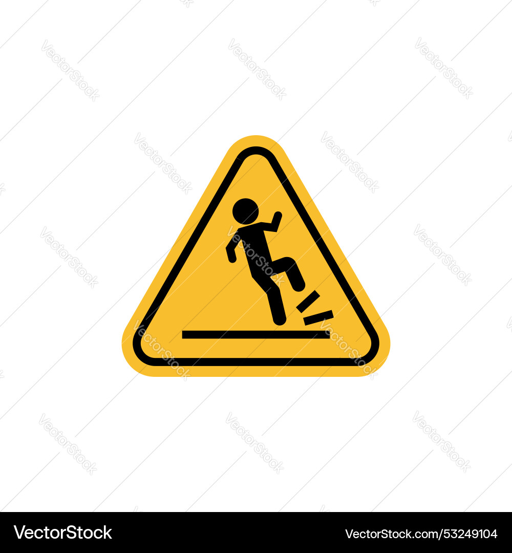 Wet floor sign icon set caution for slippery Vector Image
