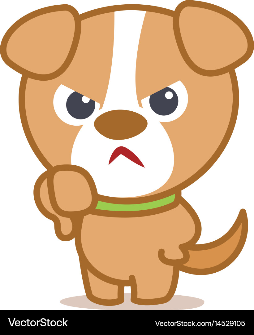 Angry dog cartoon Royalty Free Vector Image - VectorStock