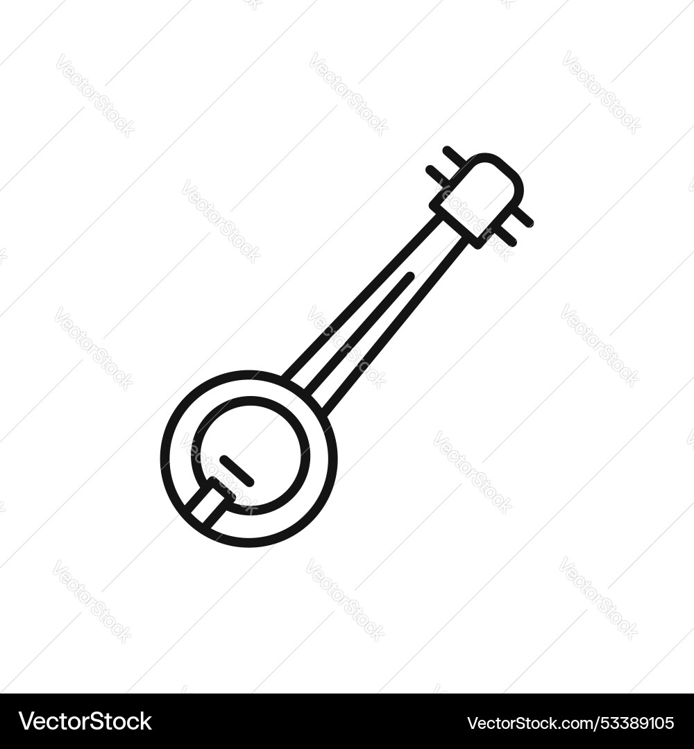 Banjo icon isolated on white background Royalty Free Vector