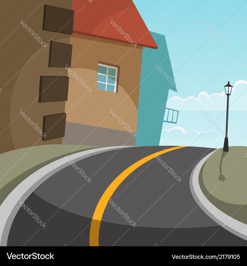 City road Royalty Free Vector Image - VectorStock