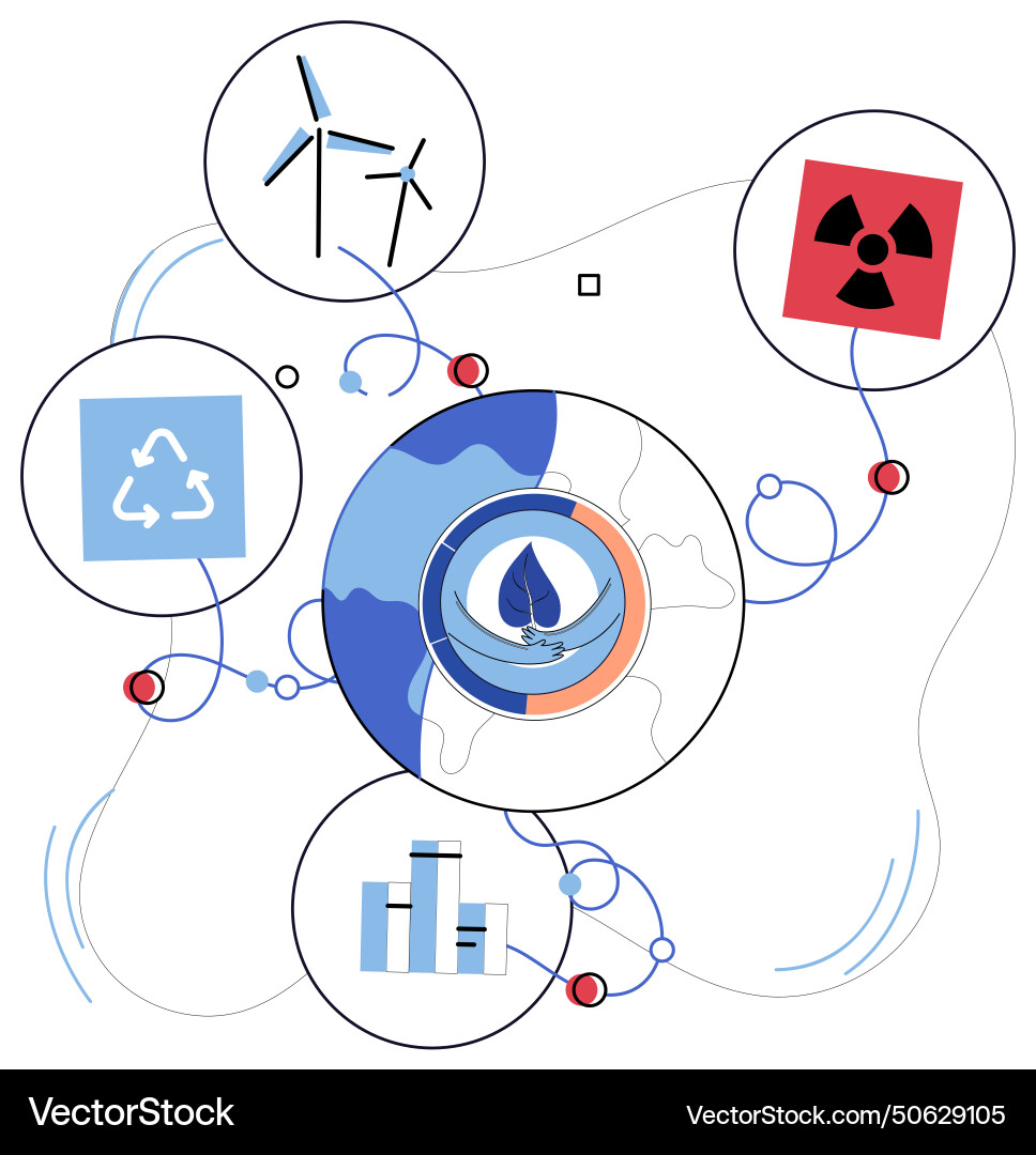 Climate the ecosystems health hinges Royalty Free Vector