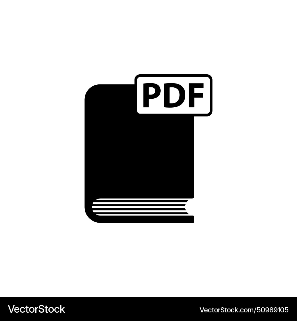 Ebook pdf book flat icon Royalty Free Vector Image