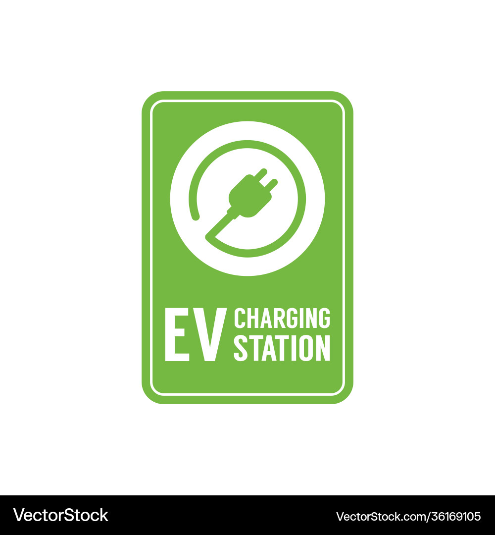Ev charging station banner electric vehicle Vector Image