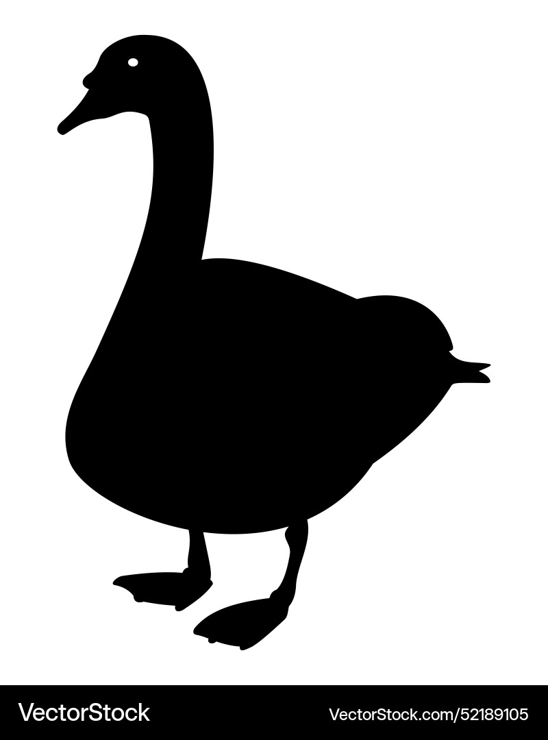 Goose silhouette Royalty Free Vector Image - VectorStock