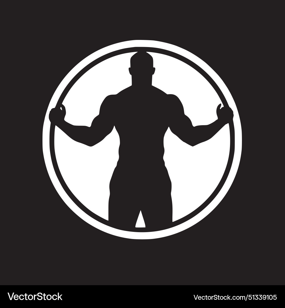 Gym - black and white Royalty Free Vector Image