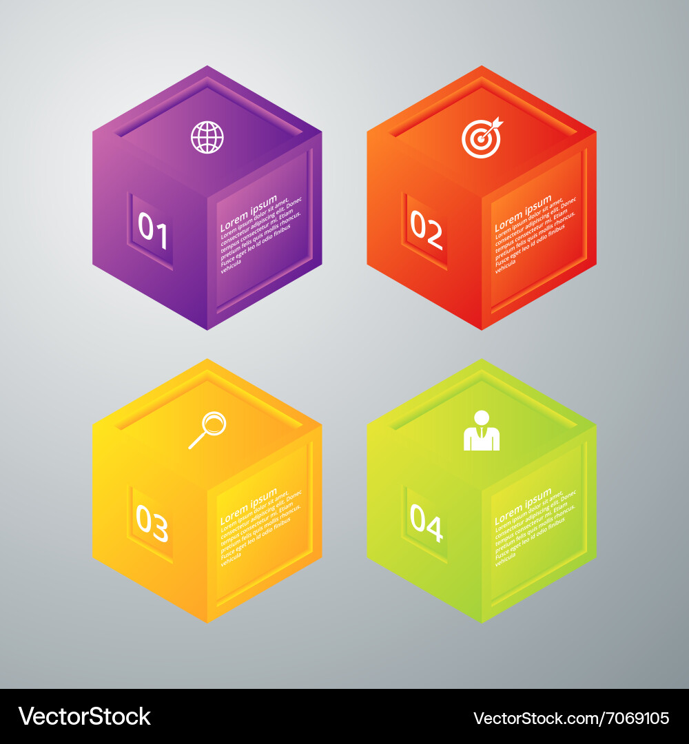 Infographics four options Royalty Free Vector Image