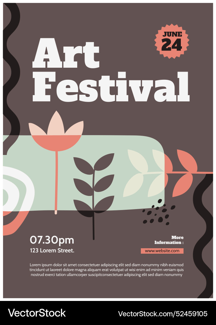 Muted color palette poster design Royalty Free Vector Image