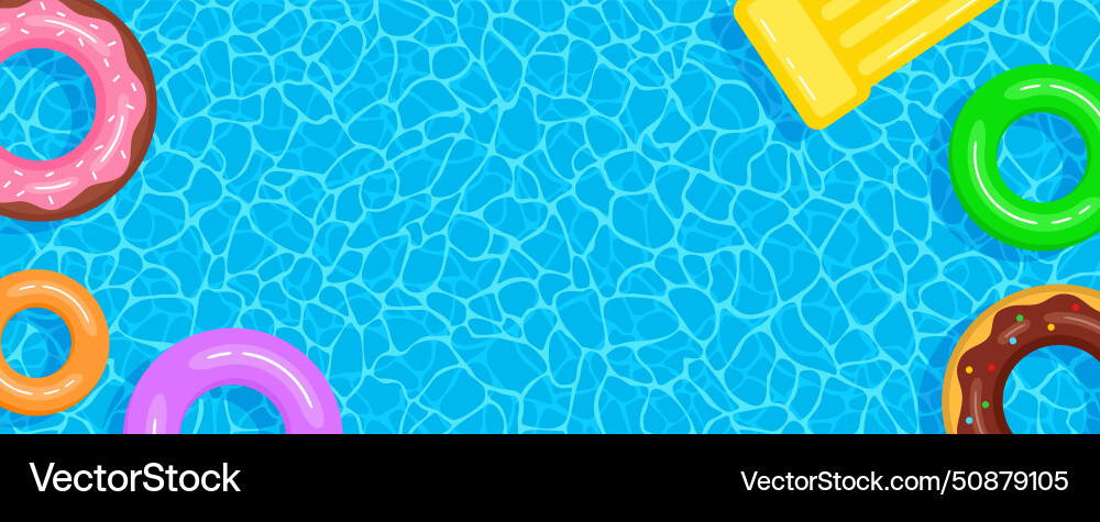 Summer pool banner with copy space Royalty Free Vector Image