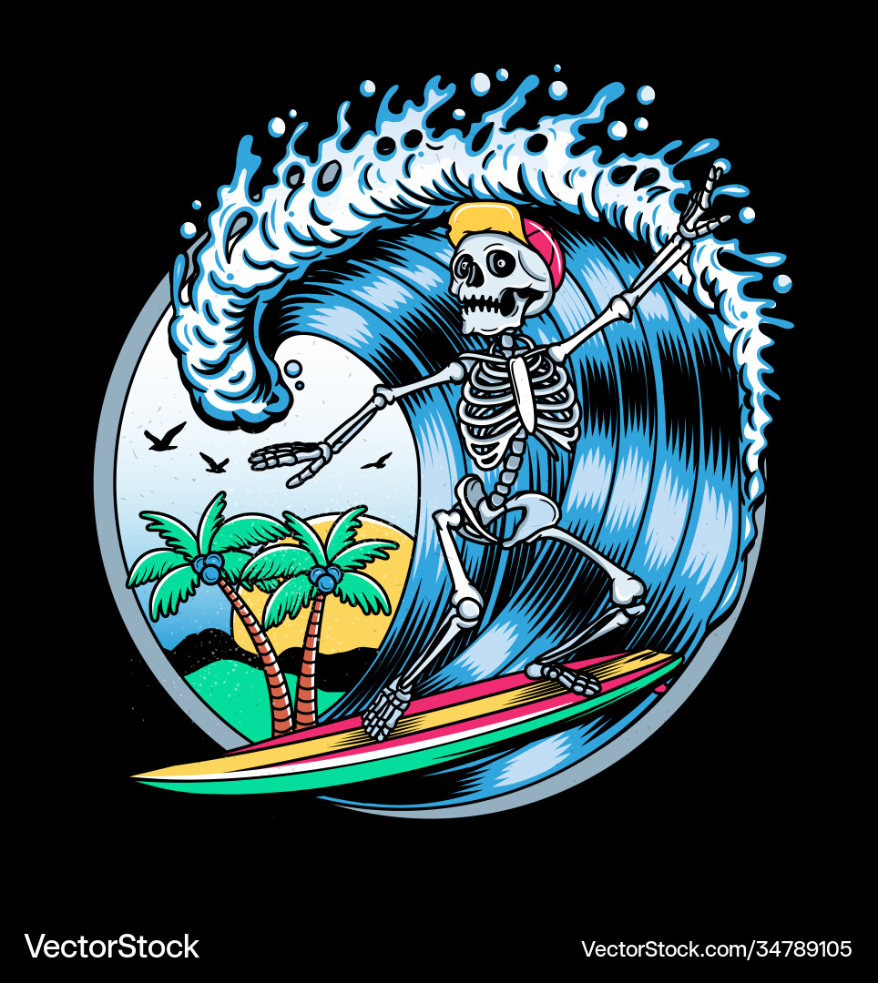 Surfing t-shirt designs logo Royalty Free Vector Image