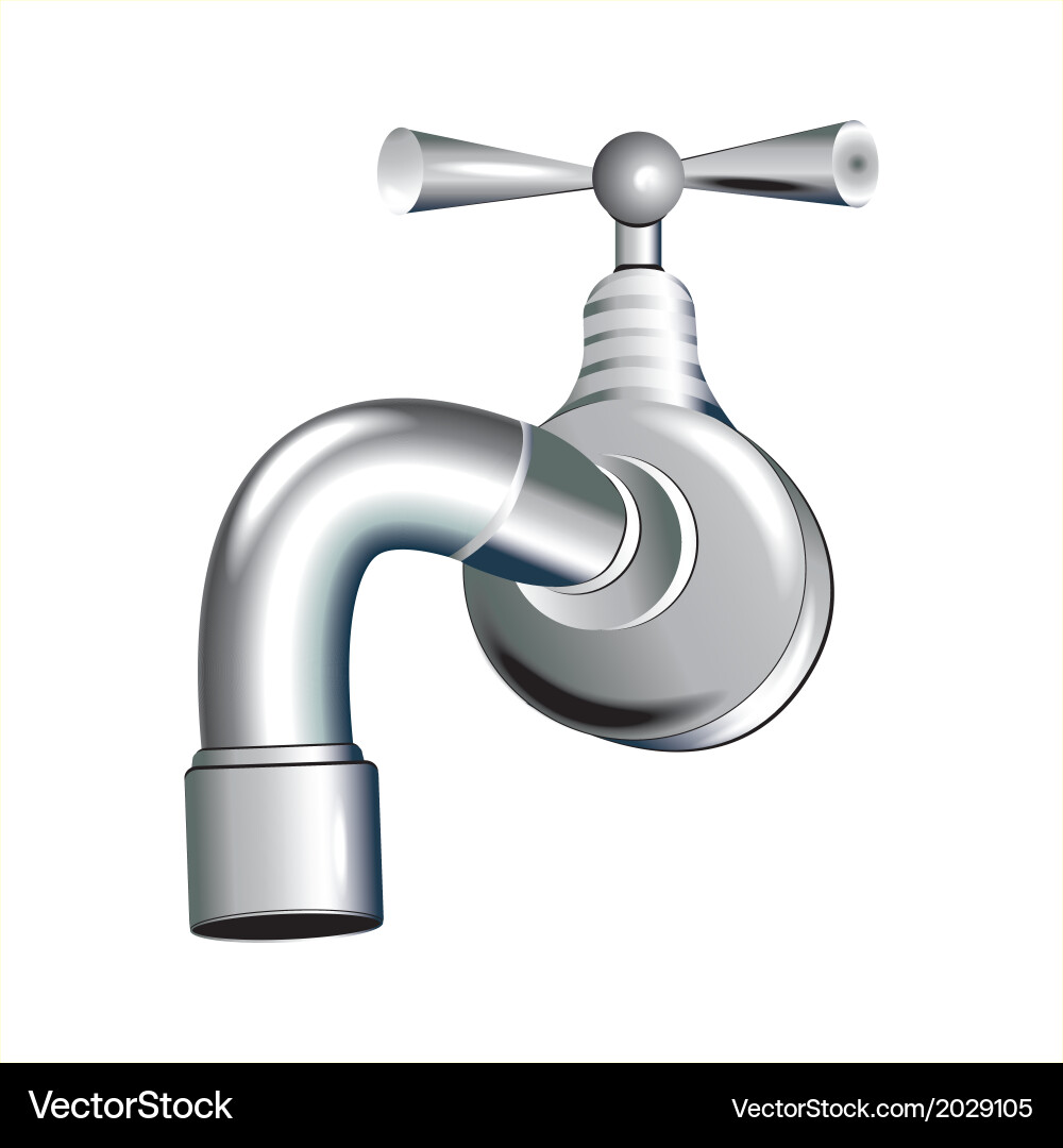 Tap icon of metal Royalty Free Vector Image - VectorStock