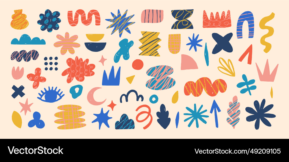 Zany Abstract Shapes Royalty Free Vector Image