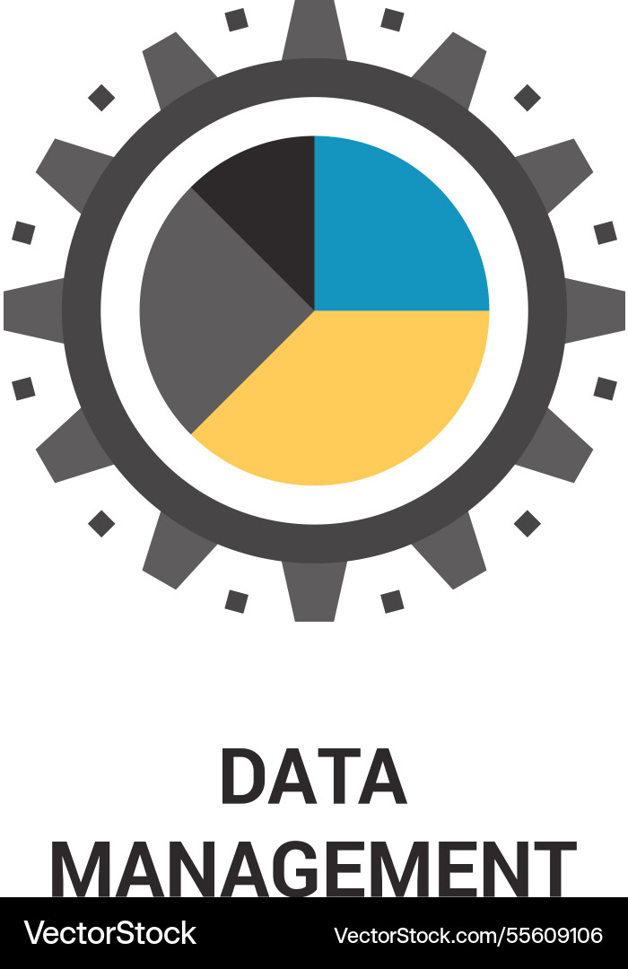Data Management Icon Set Royalty Free Vector Image