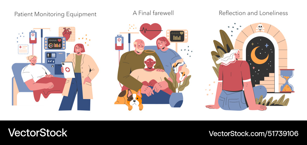 Euthanasia flat Royalty Free Vector Image - VectorStock