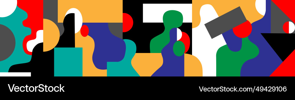 Group of people abstract Royalty Free Vector Image