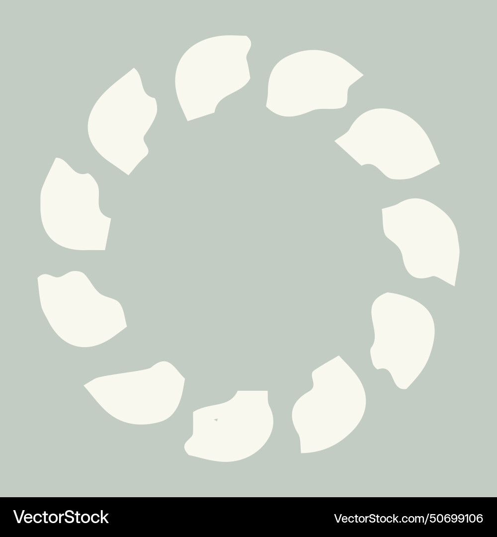 Handmade linocut organic wreath Royalty Free Vector Image