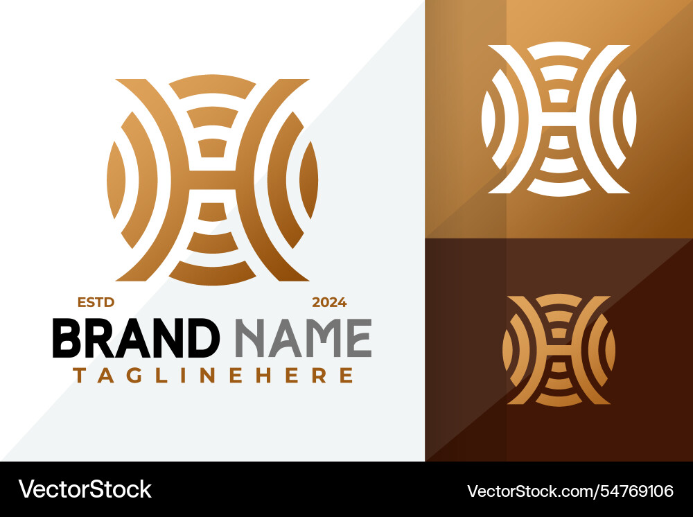 Lettermark h logo icon design Royalty Free Vector Image