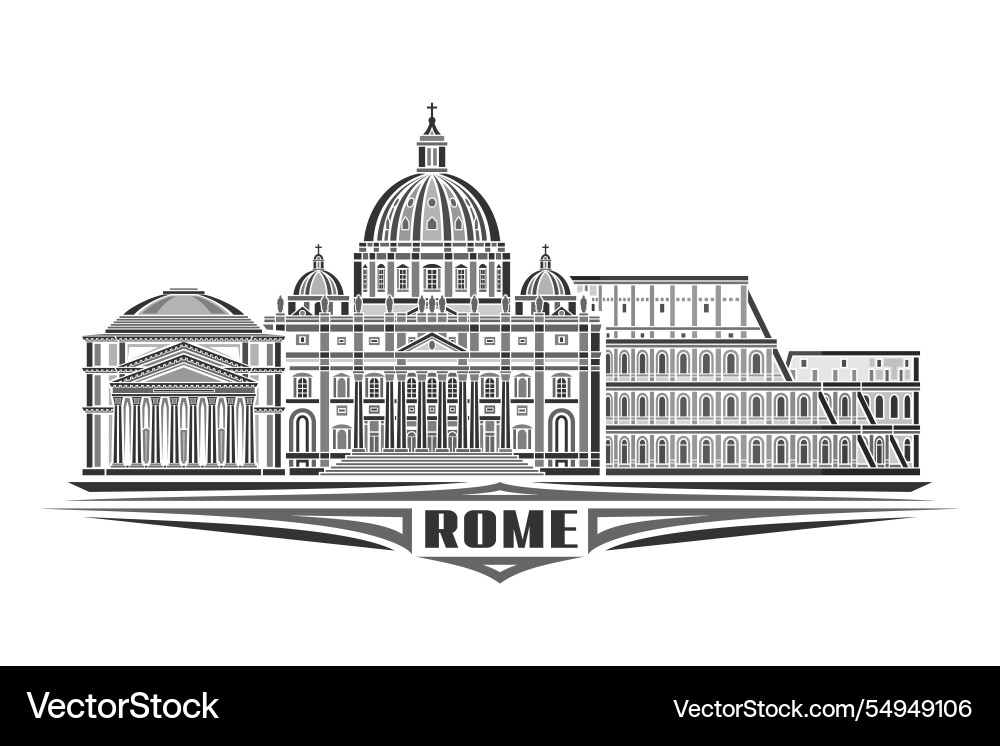 Rome Royalty Free Vector Image - VectorStock