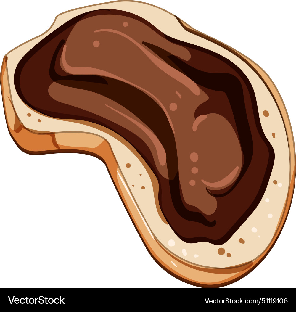 Savory toast jam cartoon Royalty Free Vector Image