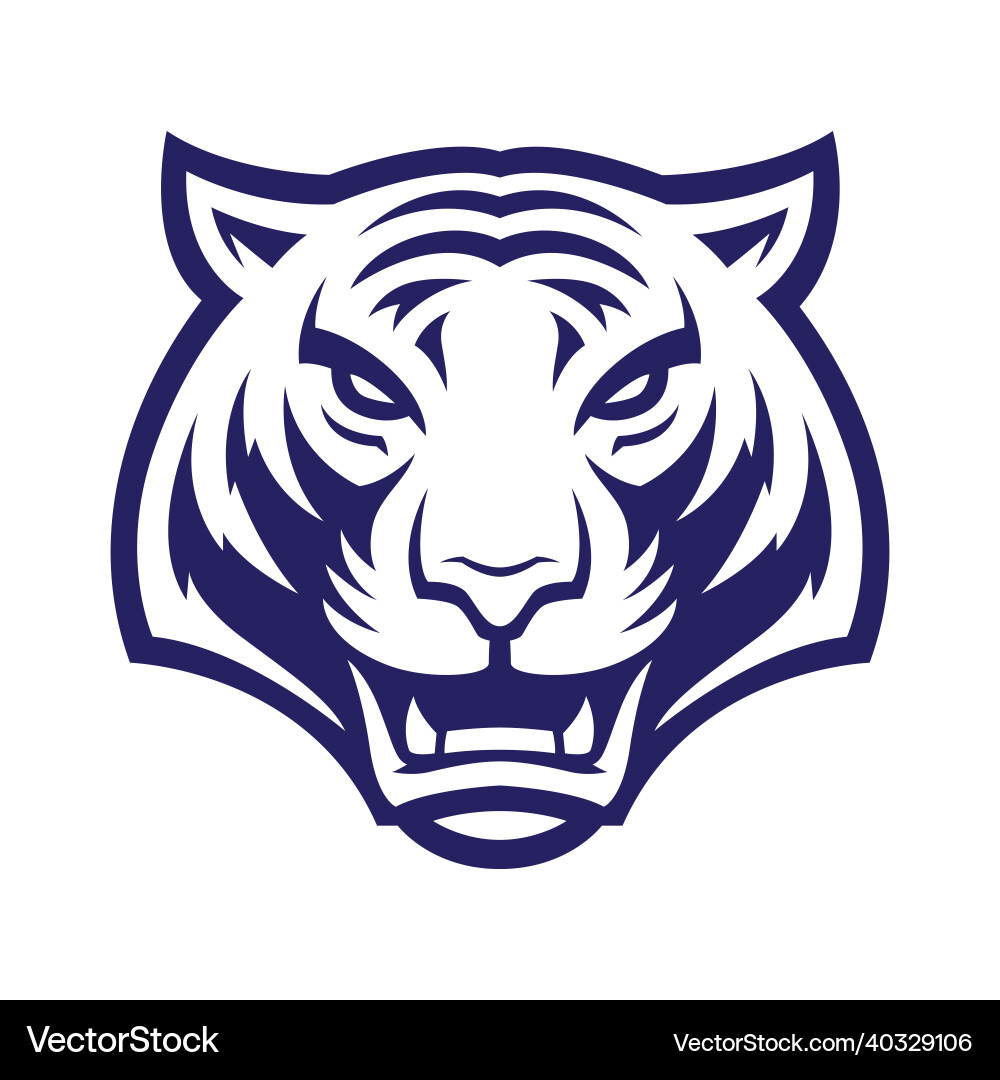 Tiger head Royalty Free Vector Image - VectorStock