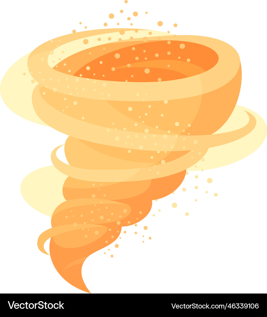 Tornado desert sand swirl air catastrophe Vector Image