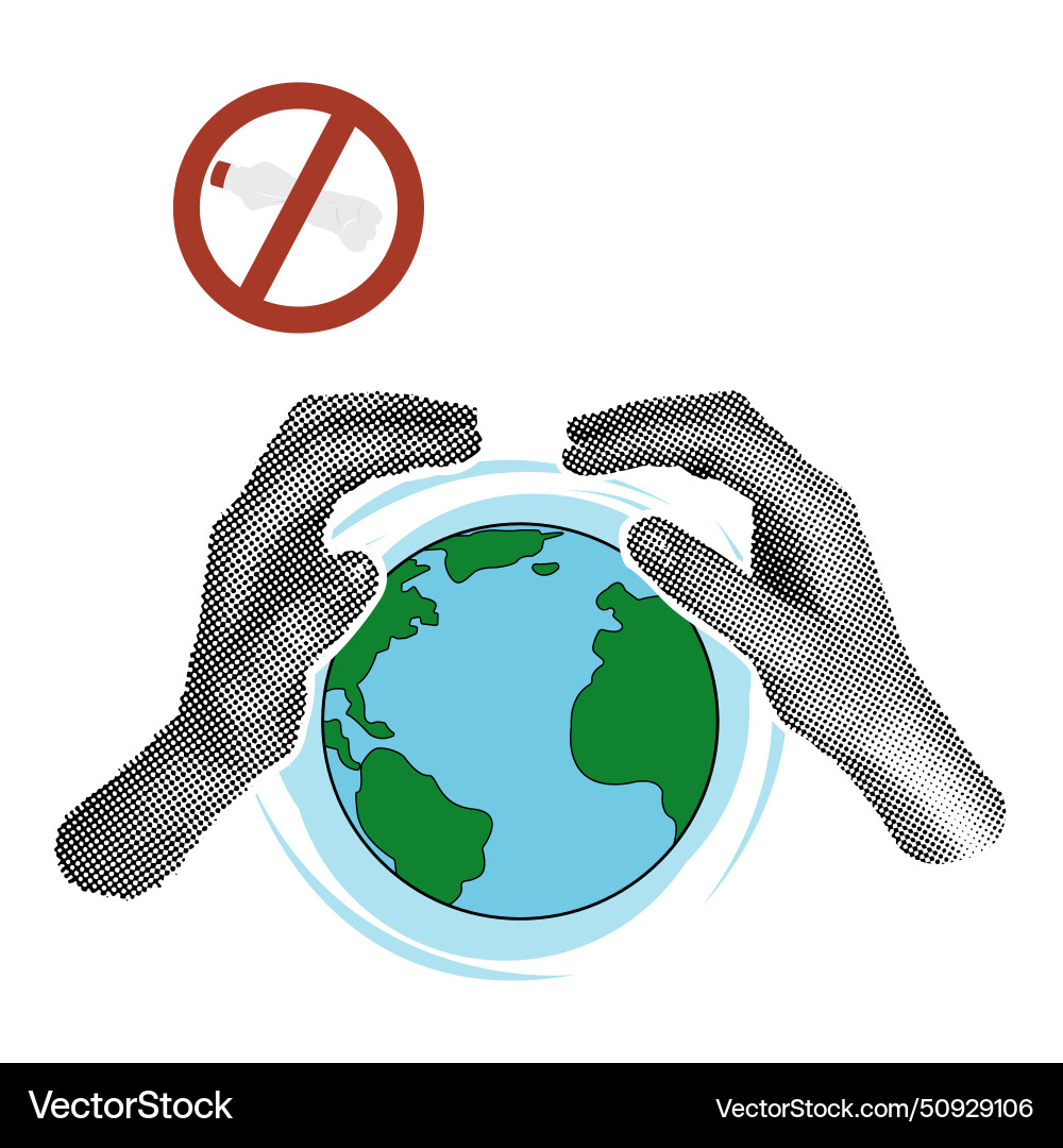 World environment day template modern collage Vector Image