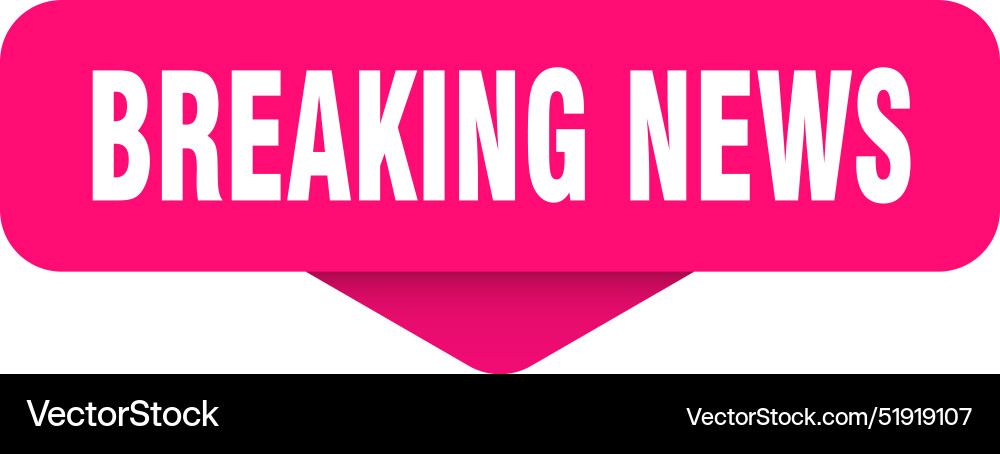 Breaking news sticker sign Royalty Free Vector Image