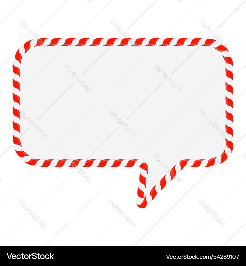Christmas candy cane frame with red Royalty Free Vector