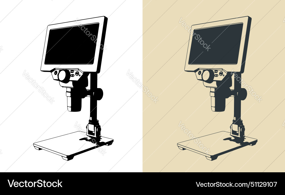 Digital microscope Royalty Free Vector Image - VectorStock