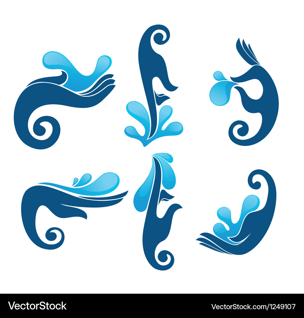 Fresh water and clean hands Royalty Free Vector Image