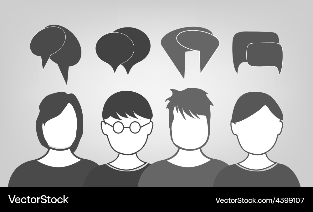 People talking background Royalty Free Vector Image