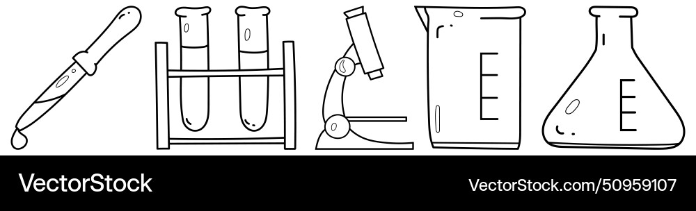 Scientific element set Royalty Free Vector Image