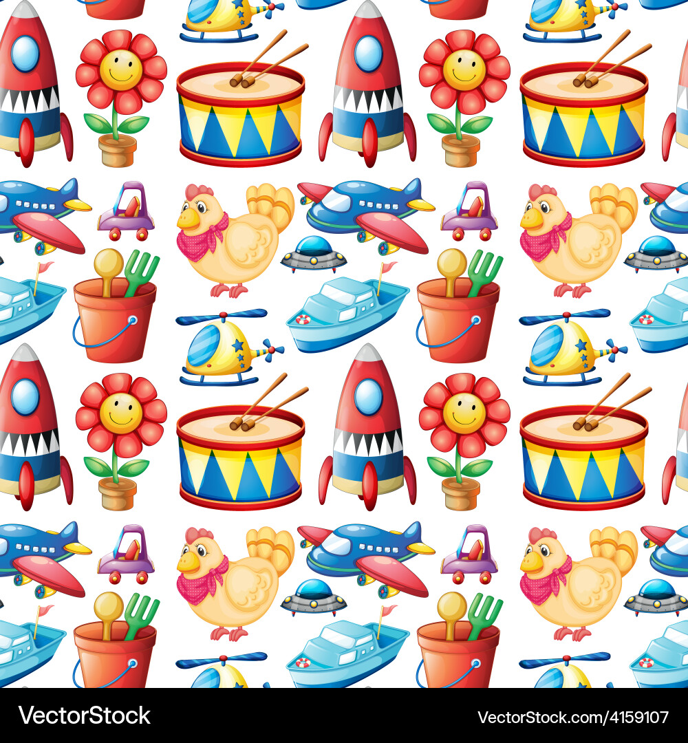 Seamless toy Royalty Free Vector Image - VectorStock
