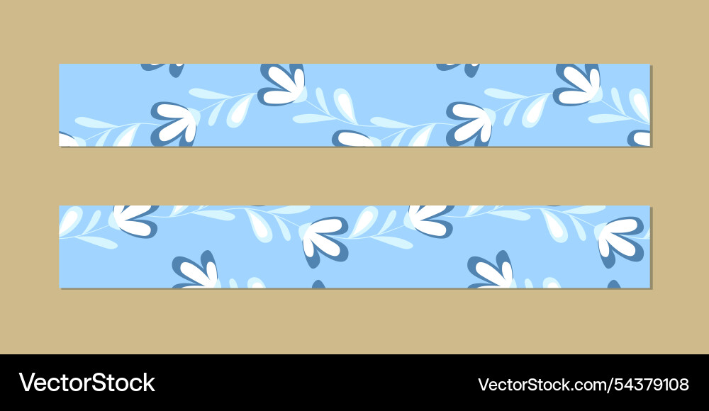 A set of decorative ribbon Royalty Free Vector Image