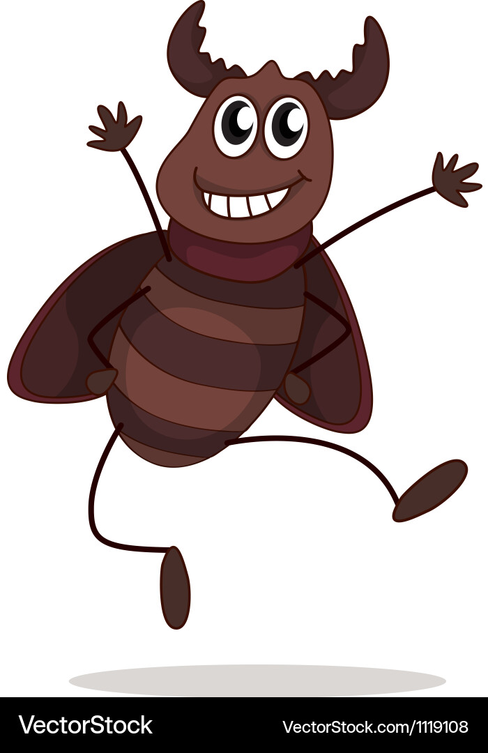 A smiling beetle Royalty Free Vector Image - VectorStock