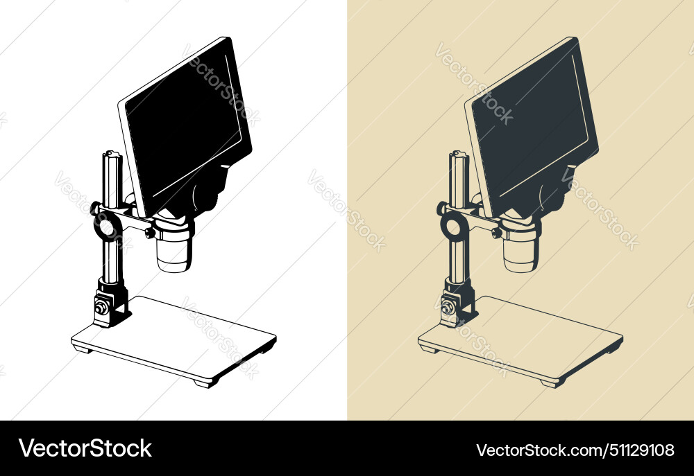 Digital microscope Royalty Free Vector Image - VectorStock